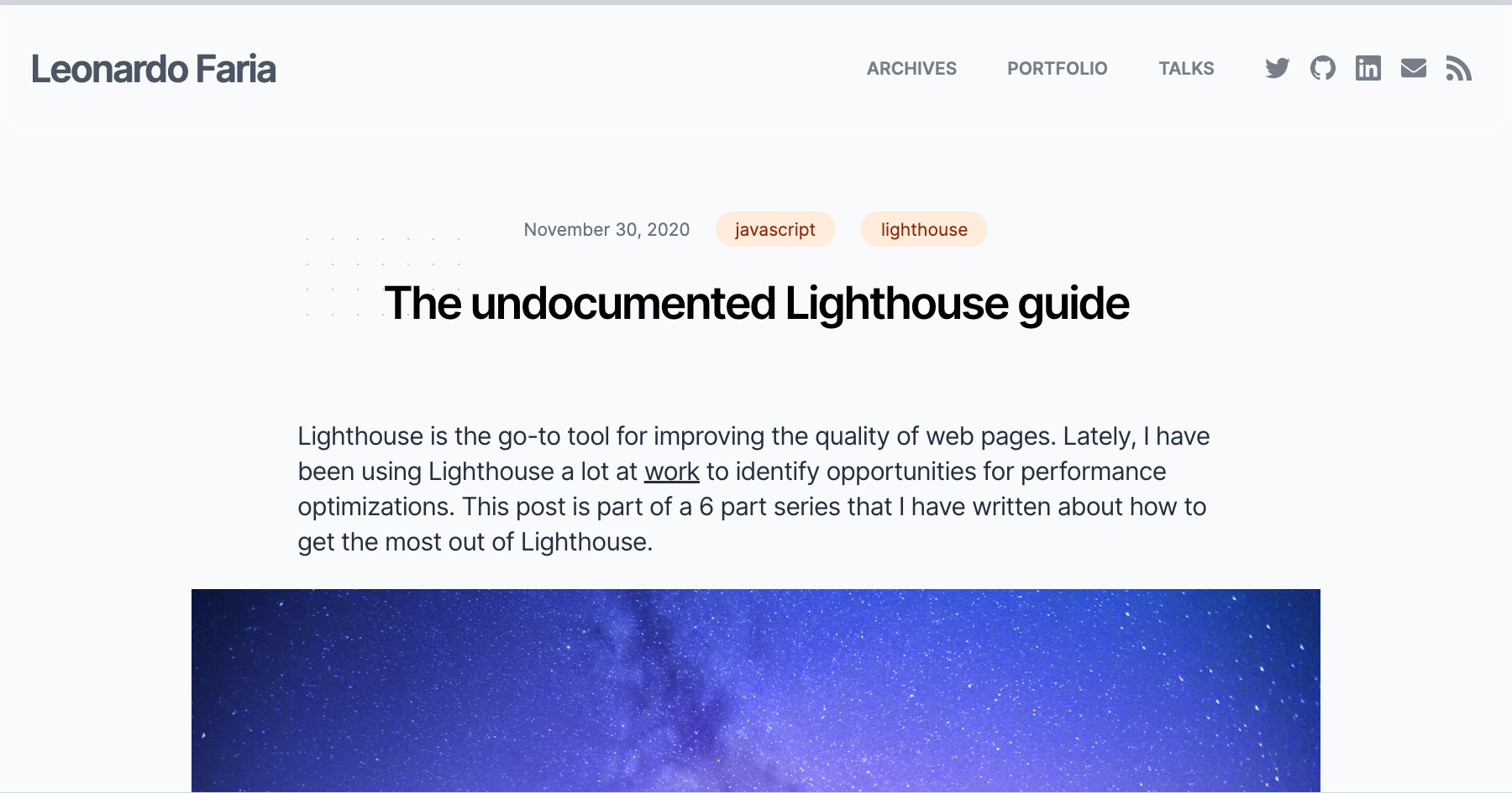 The undocumented Lighthouse guide · Leonardo Faria